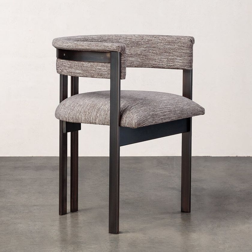 Sedia imbottita in metallo con braccioli ELLIOTT By Kelly Wearstler ...