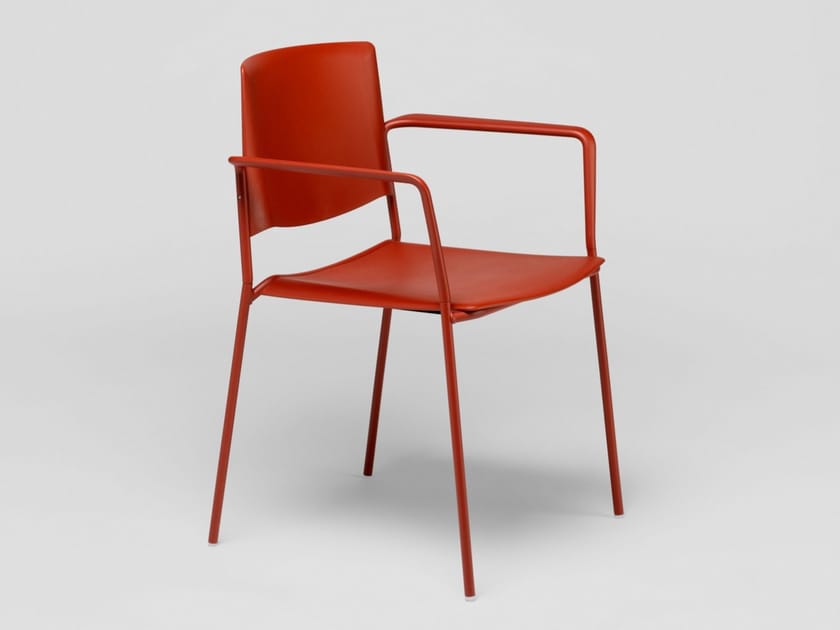 EMA 4L Upholstered stackable chair By ENEA | design Lievore Altherr Molina