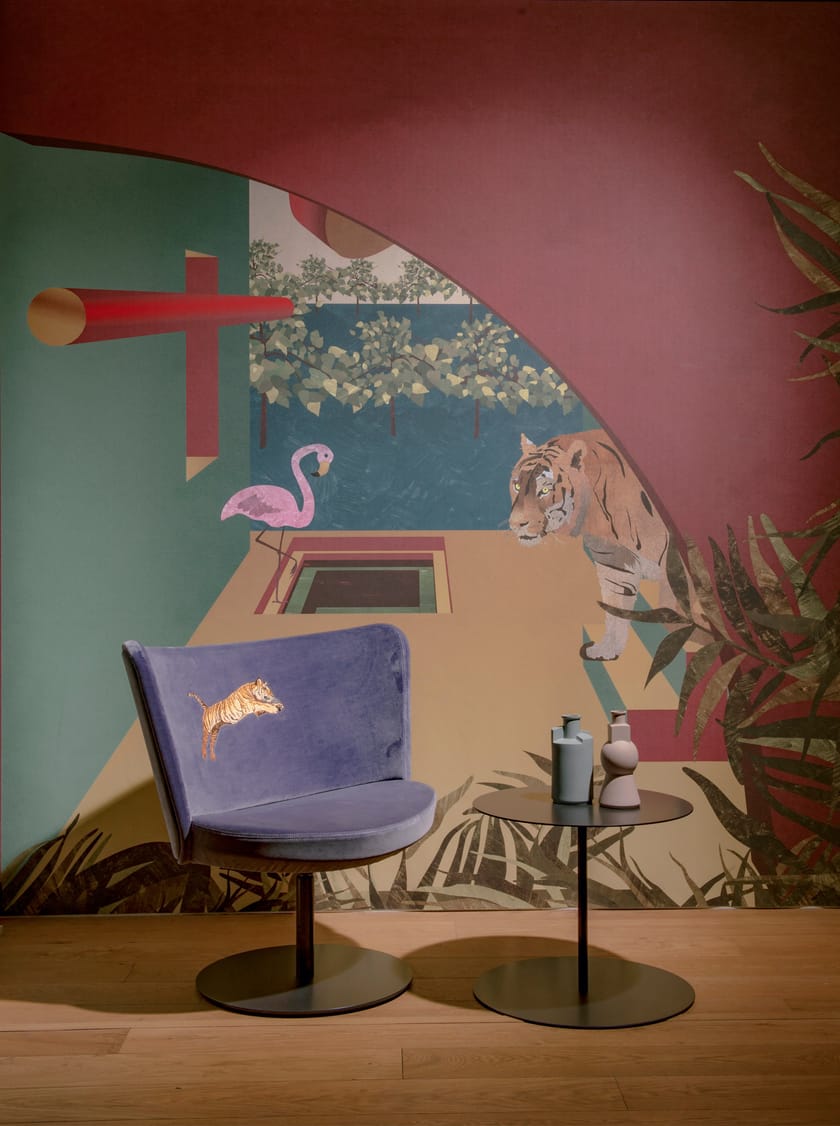 EMBROIDERY SIMPLE easy chair By Cappellini design Johan Lindstén