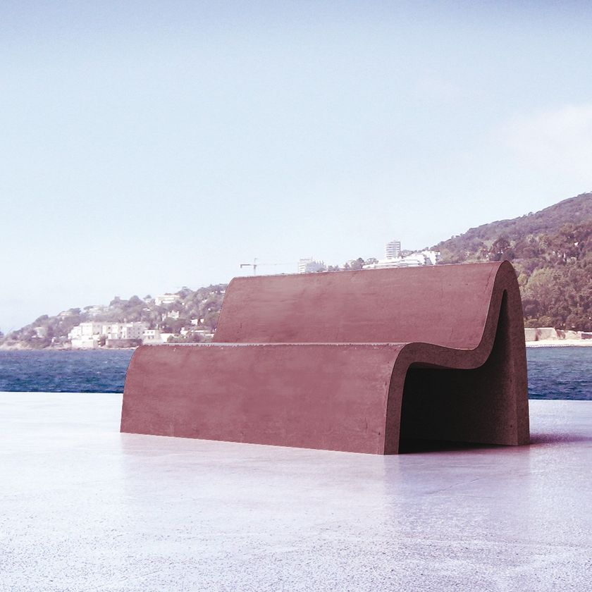 EMME Bench with back By LAB23 | design Stéphane Chapelet