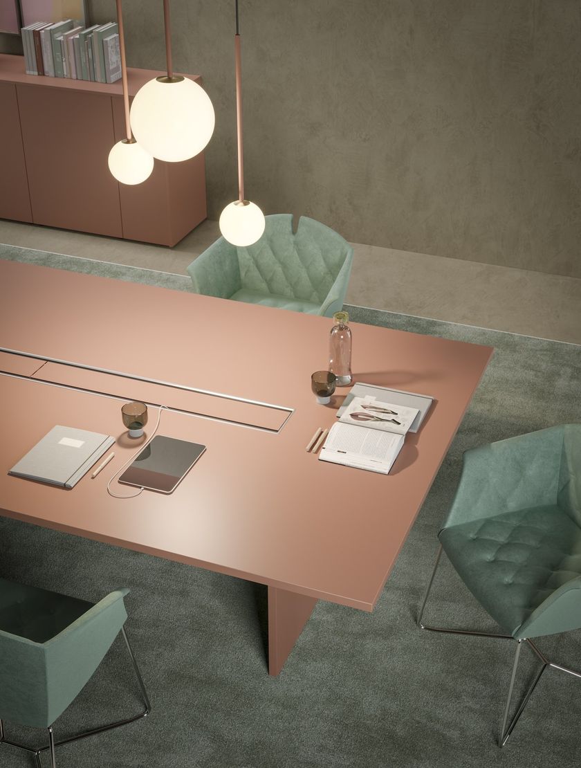 ENTRY Fenix-NTM® meeting table with cable management By PROF