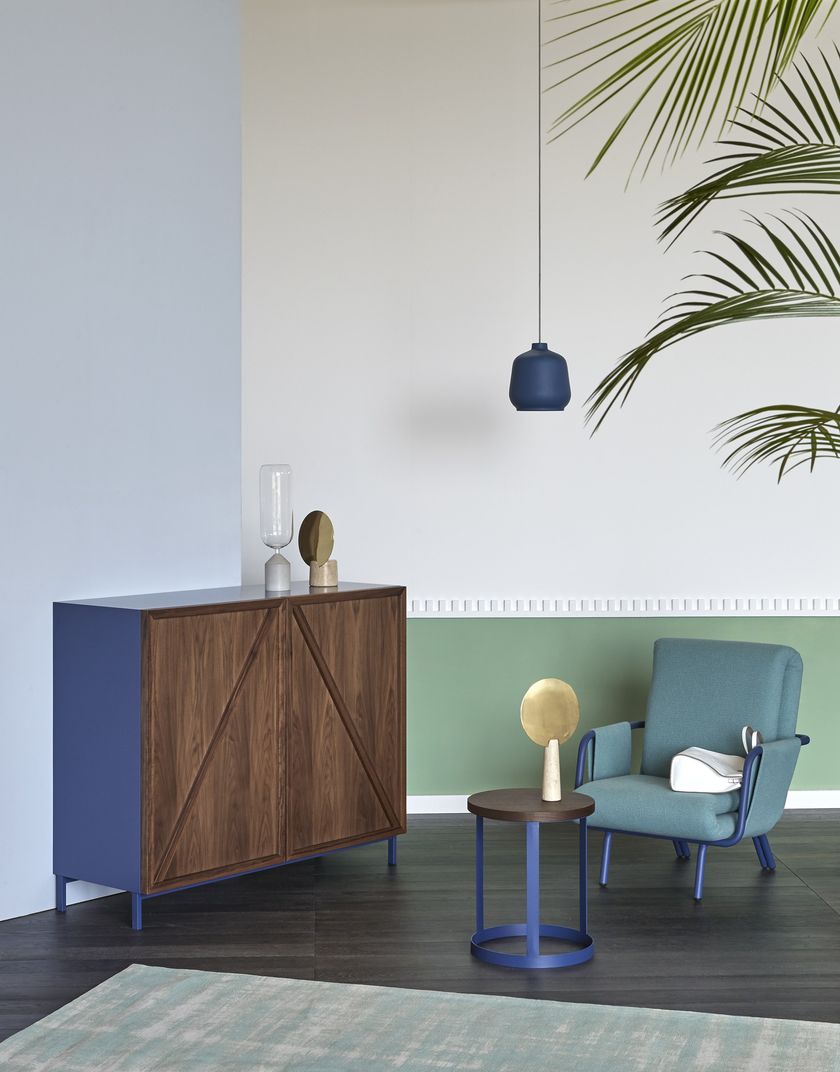 Oak sideboard with doors ENZA By Miniforms design E-ggs