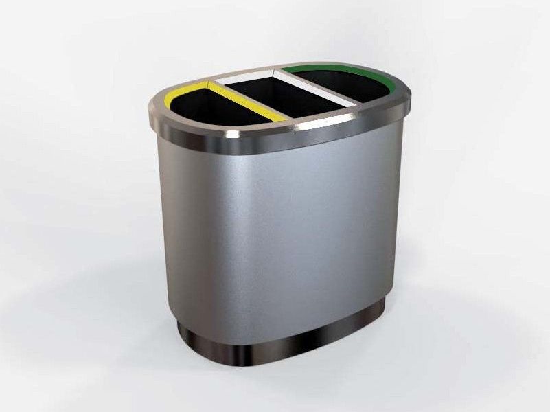 EOLO Galvanized steel litter bin for waste sorting By Viscio Urban ...