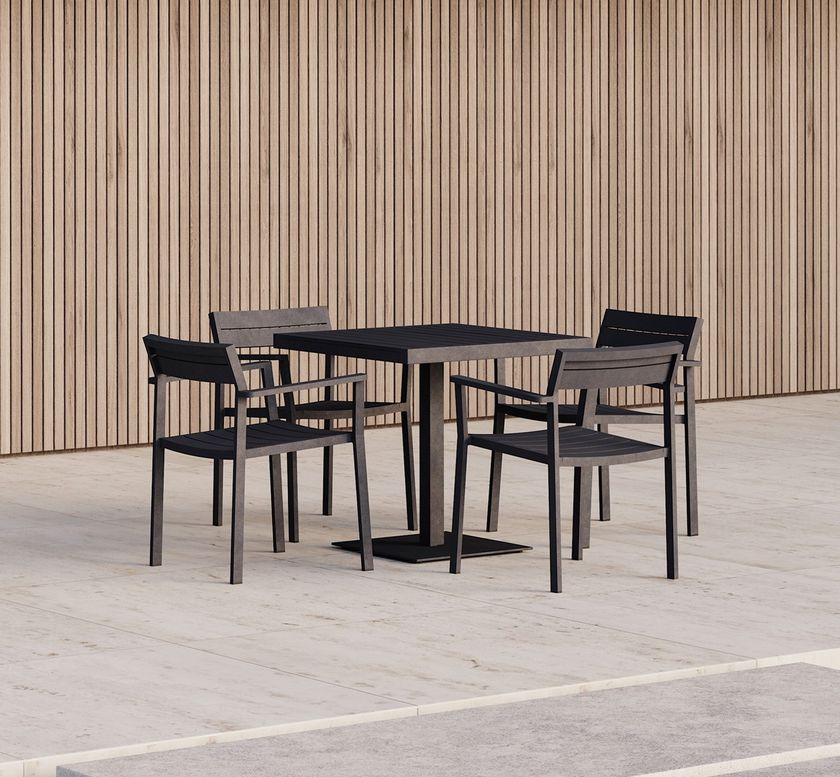 EOS Square powder coated aluminium table By Case | design Matthew Hilton