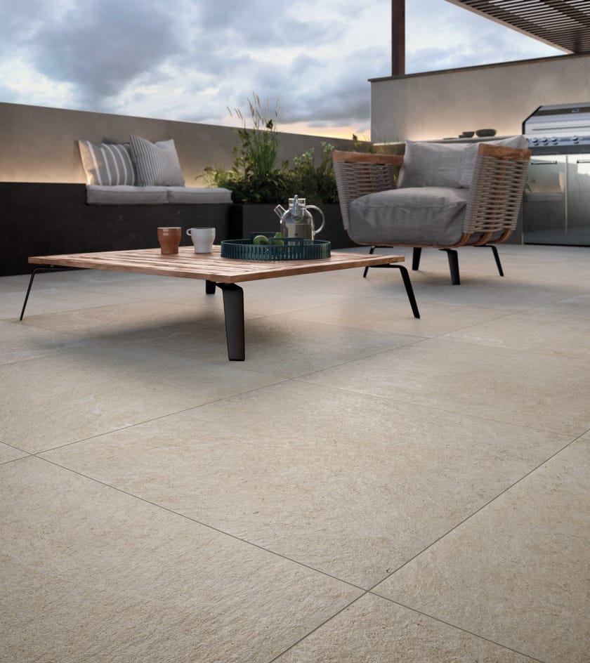Pavimento per esterni in gres porcellanato effetto pietra EPIKA T20 Collezione Epika By Supergres