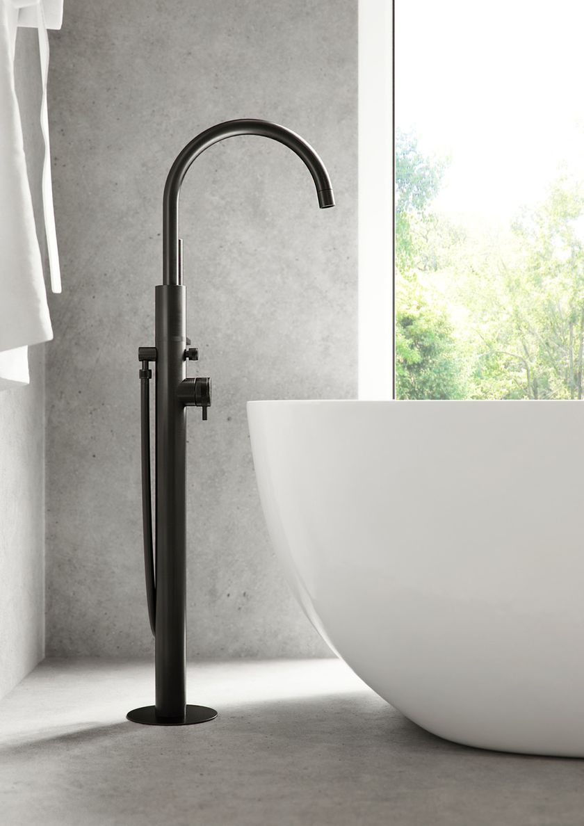 ERGON Badewanne-Mischbatterie aus Edelstahl mit Brausekopf zur ...