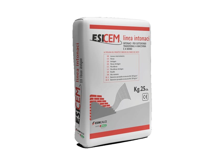 ESICEM 555 INTONACO FIBRATO IDROFUGATO Cement plaster By ESINCALCE