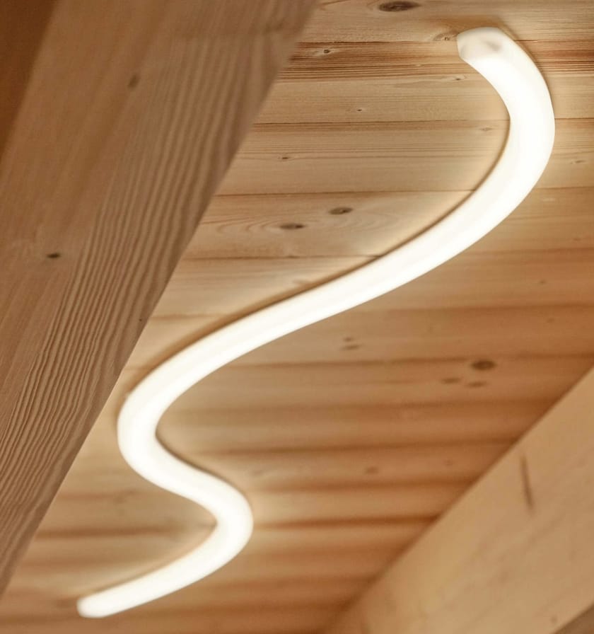 LED Corian® ceiling lamp ESSE By Brillamenti design Lionello Pradegan