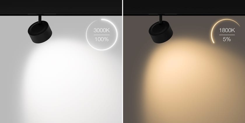 LED track-Light with dimmer ETR OREO By Centersvet