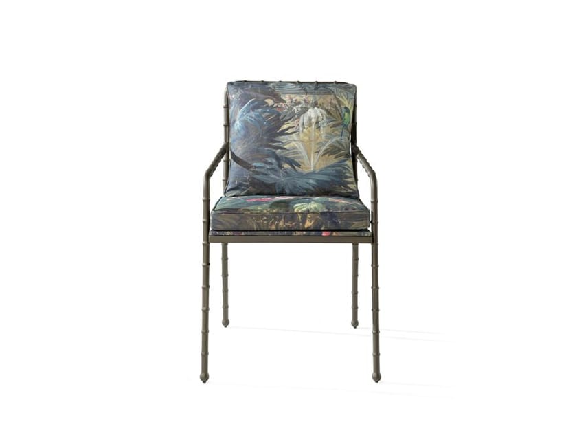 TEBE Brass garden chair with armrests By ETRO Home Interiors