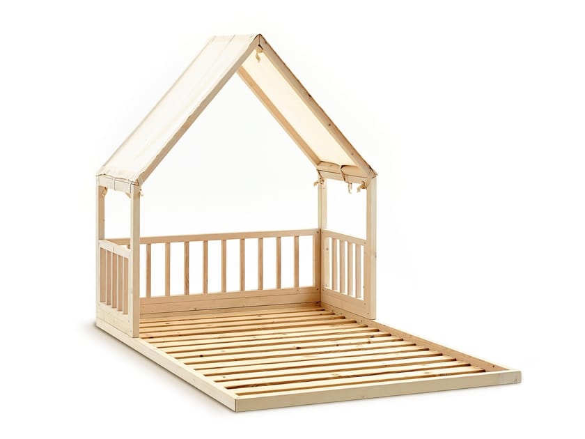 ETTONE Letto in legno a baldacchino By Ettomio | design Paola Bernardotto