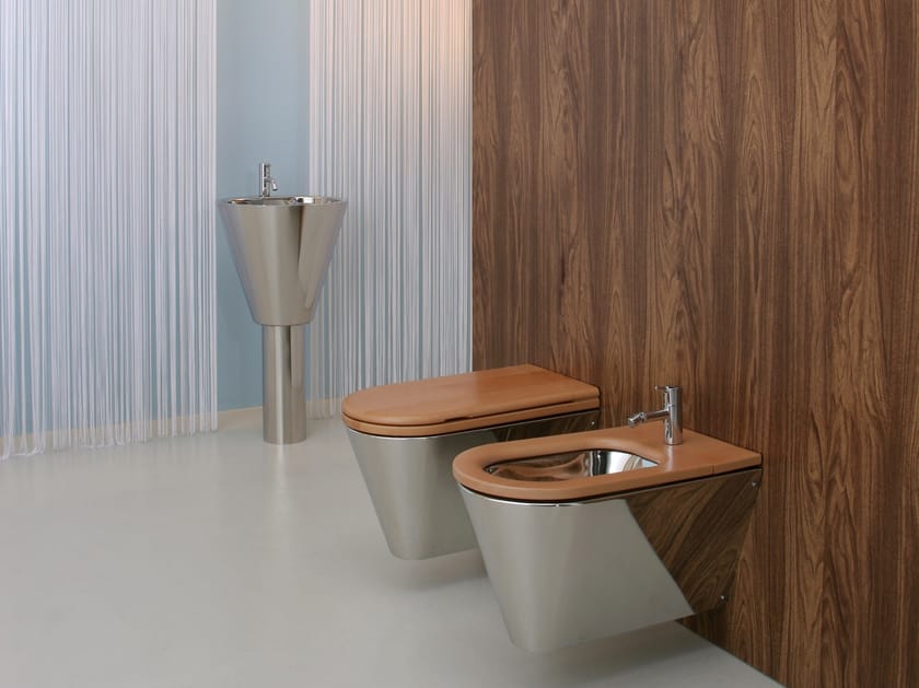 EUCLIDE Freestanding round stainless steel washbasin By Rapsel | design ...