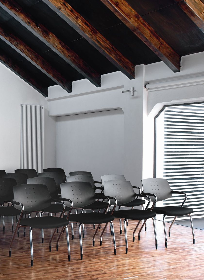 EURA CONFERENCE Fabric training chair with armrests By Ares Line ...