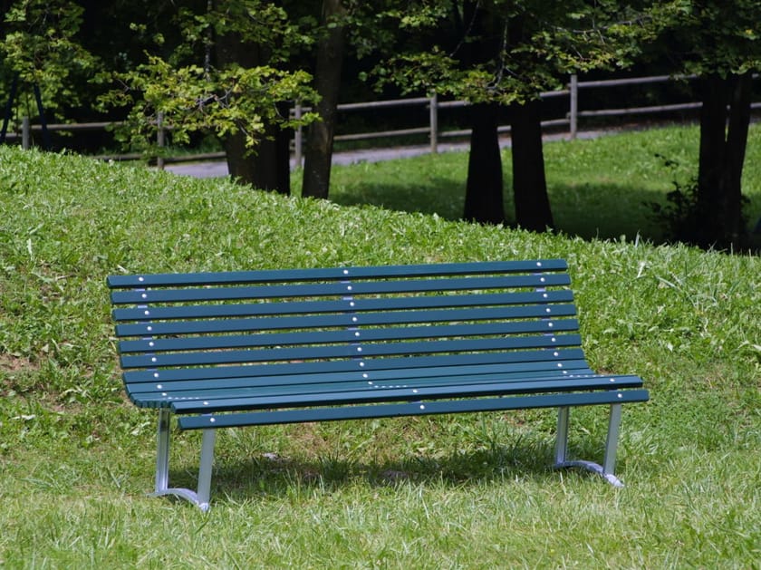 MILANO Pine bench with back By EUROCOM