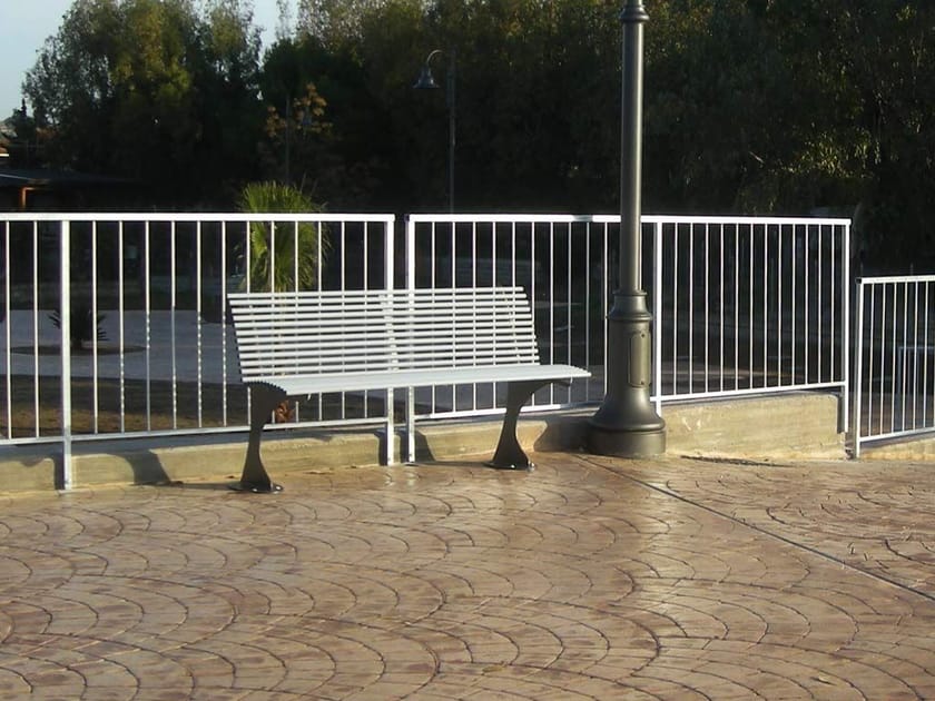 SHARK Steel bench with back By EUROCOM