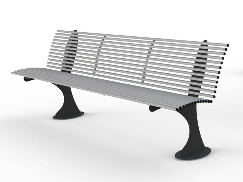 SHARK Steel bench with back By EUROCOM