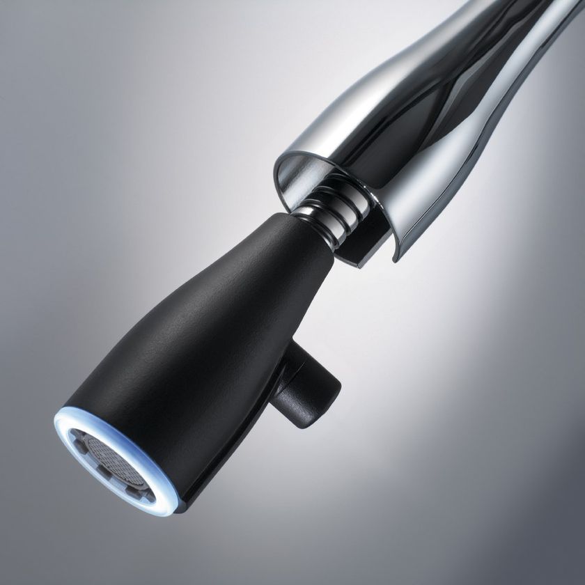 EVE 10.111.102.000FL LED stainless steel kitchen mixer tap By KWC