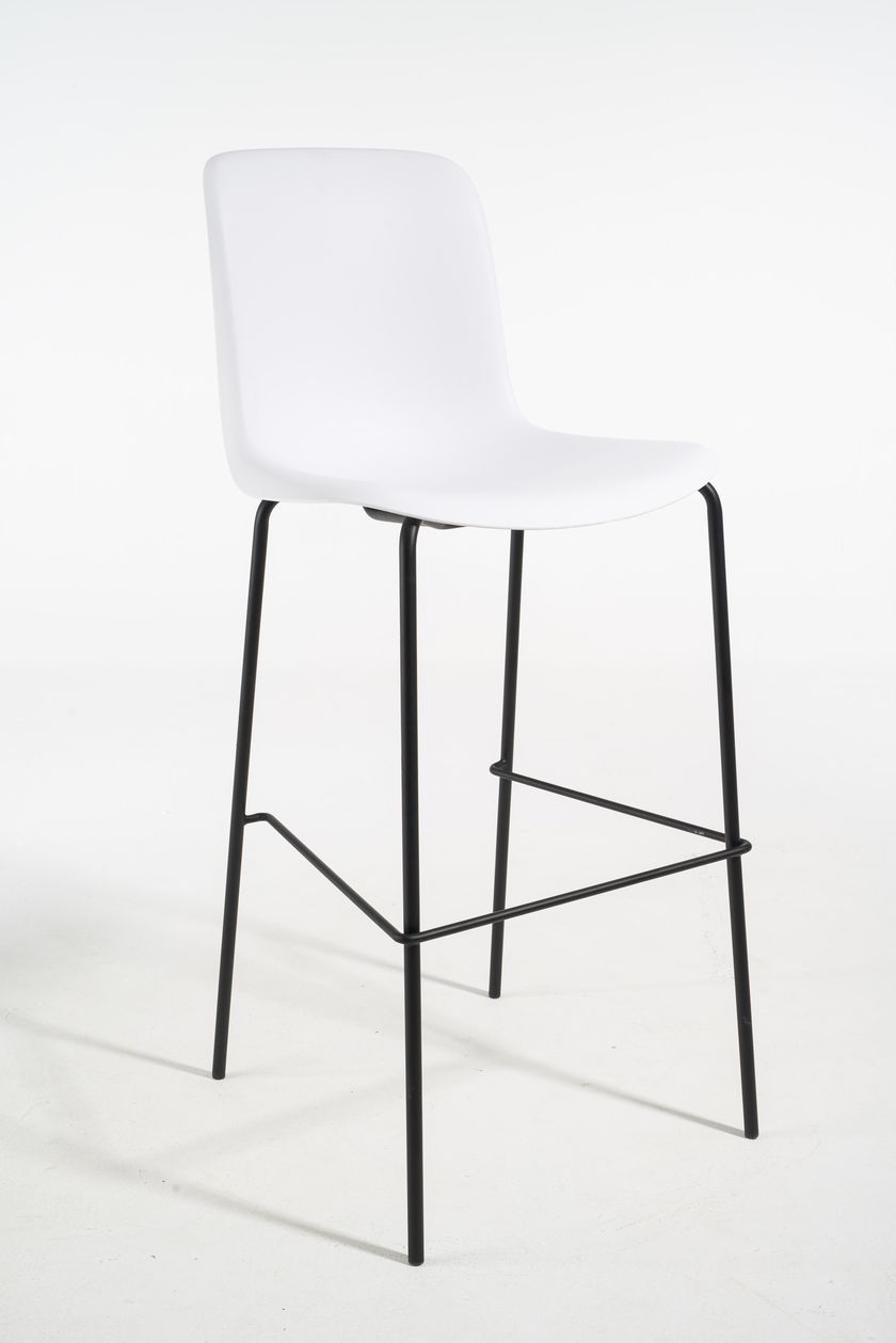 EVERY | High stool High polypropylene stool with back By grado design ...