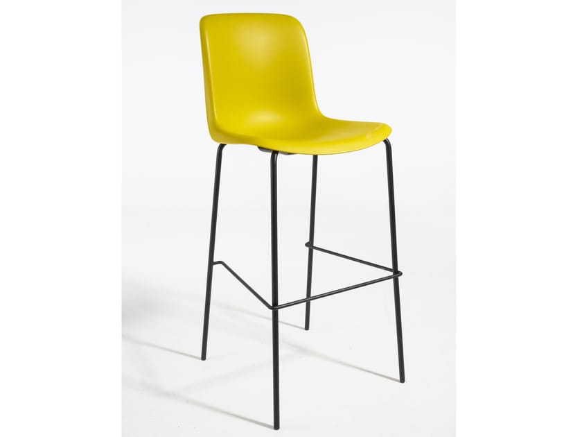 EVERY | High stool High polypropylene stool with back By grado design ...