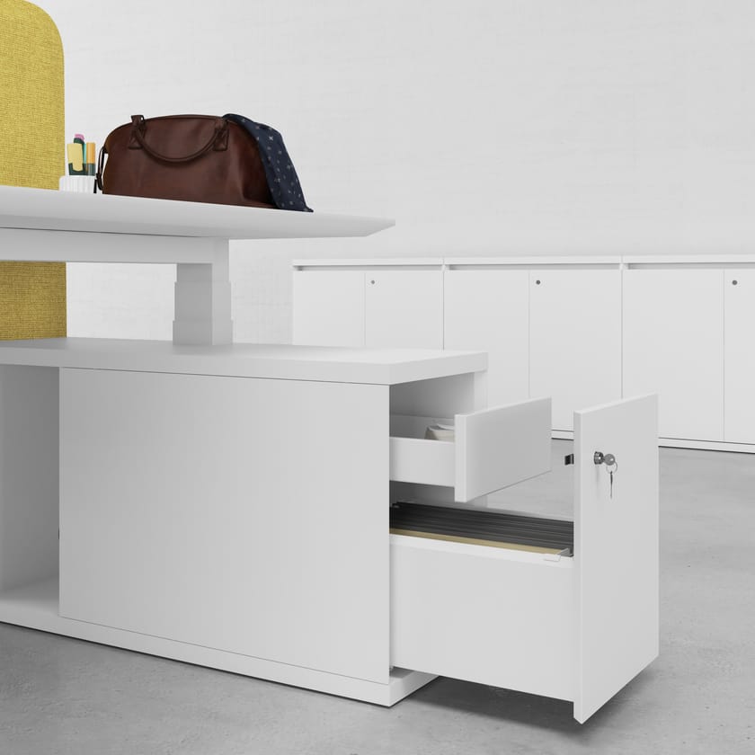 Height-adjustable office desk with electric motion EVOLUTION Evo ...