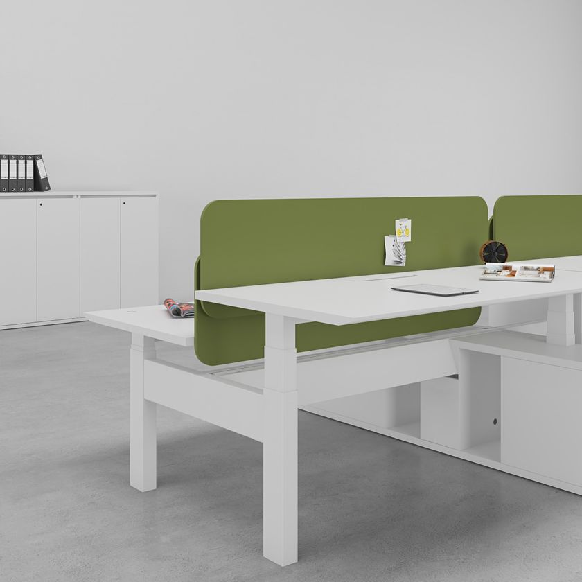 Height-adjustable office desk with electric motion EVOLUTION Evo ...