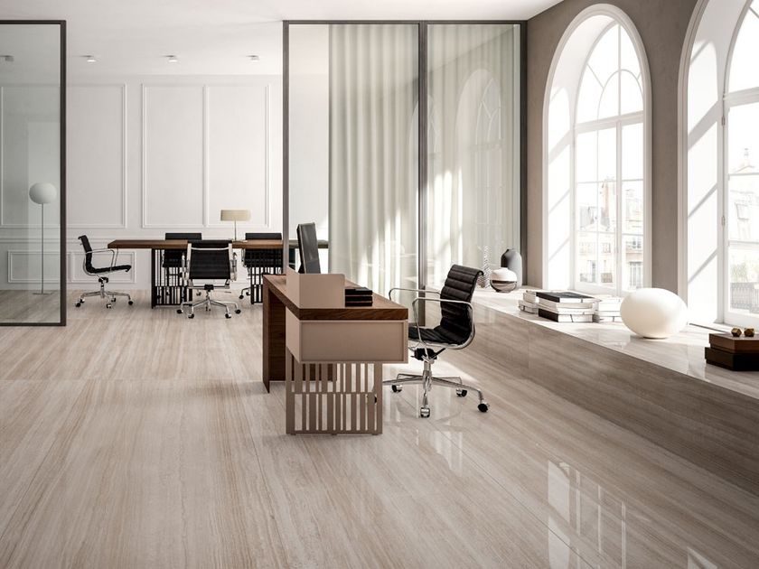 Pavimento/rivestimento in gres laminato effetto marmo EXEDRA ...