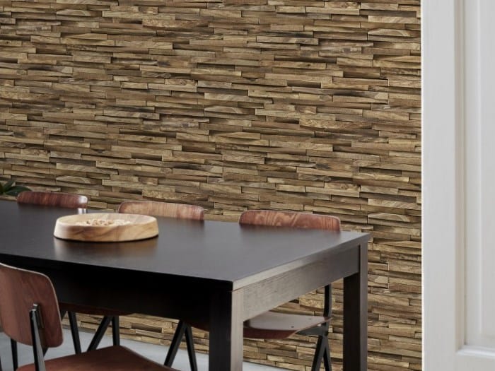 Wood effect wallpaper EXOTIC WOOD CLADDING By Koziel