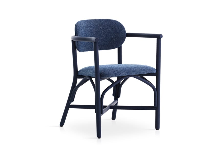 ALTET Open back rattan adn fabric chair By EXPORMIM