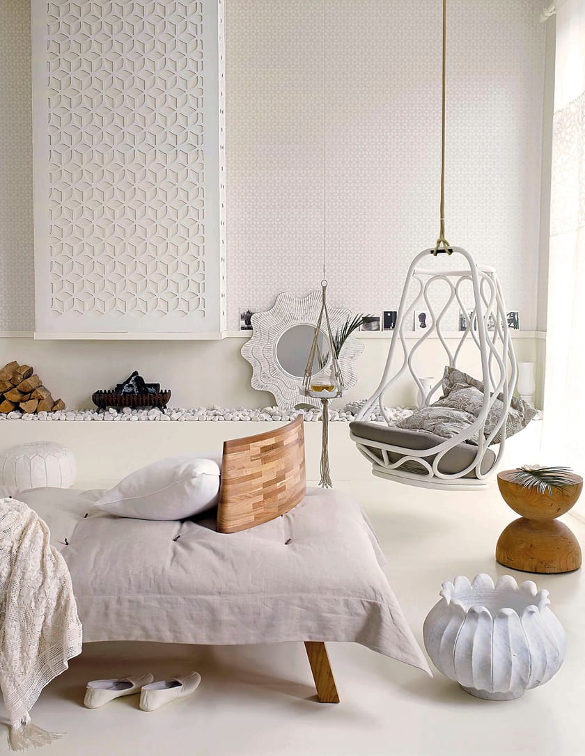 NAUTICA Rocking Swing rattan armchair By EXPORMIM | design MUT Design Studio