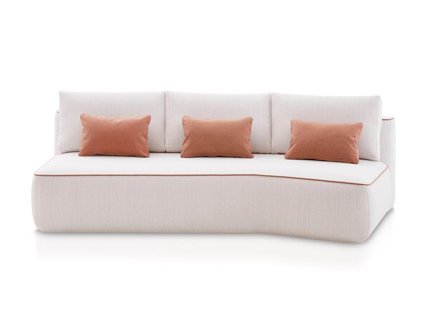 PLUMP Curved 3 seater technical fabric garden sofa By EXPORMIM