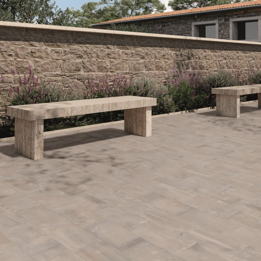 Porcelain stoneware outdoor floor tiles with terracotta effect EXTERNA ...