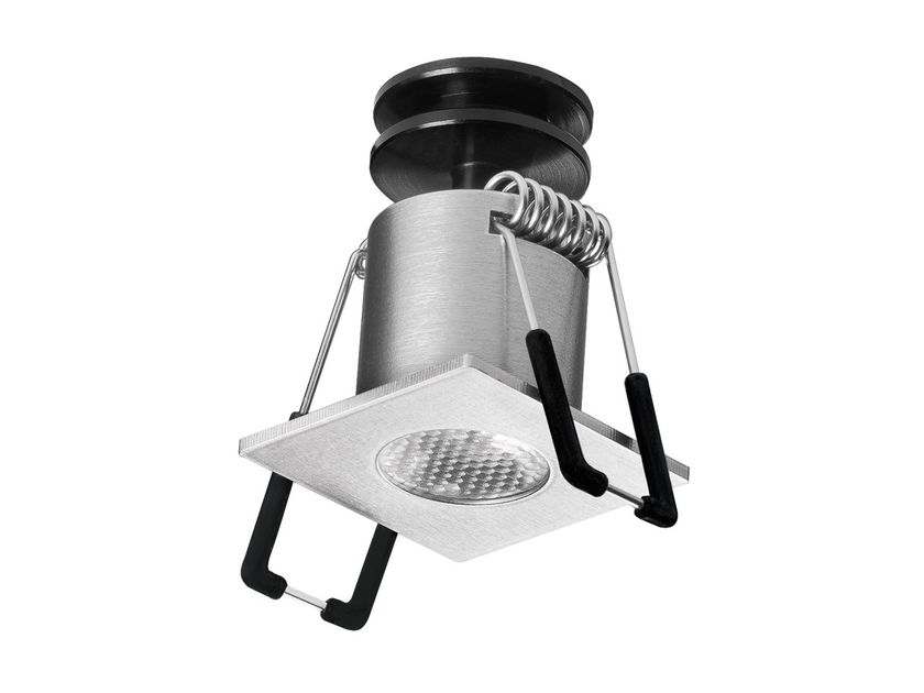 EYES 2.S Recessed LED square brass spotlight By L&L Luce&Light