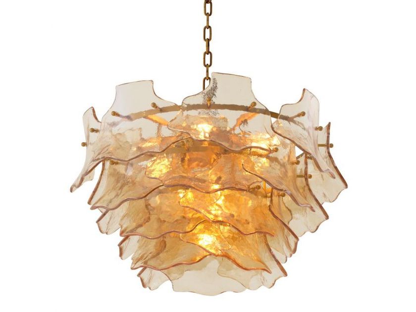 CLARENDON Stained glass pendant lamp By Eichholtz