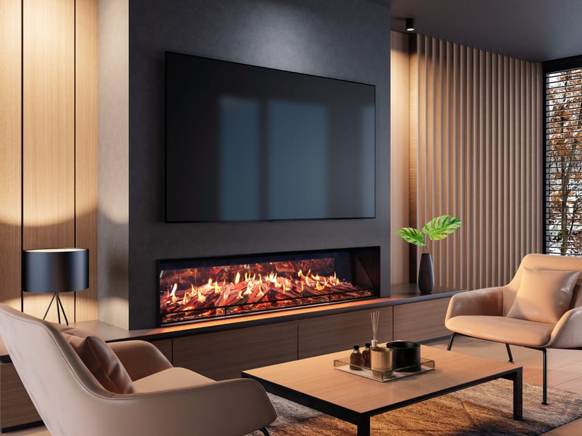 LUXOR 105/190 E Electric built-in steel fireplace By Element4