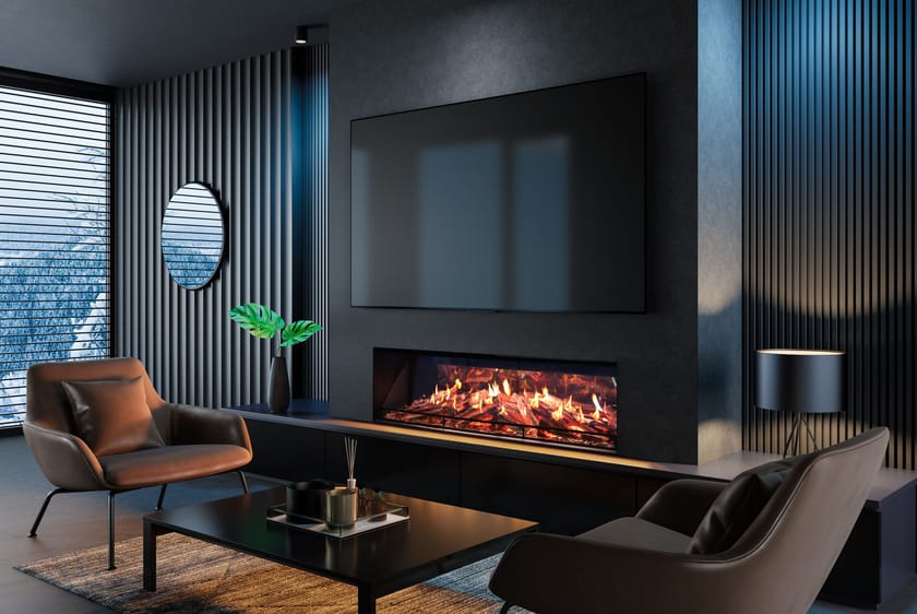 LUXOR 105/190 E Electric built-in steel fireplace By Element4