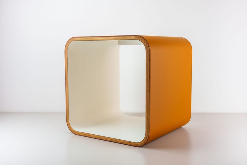 LUCE³ - CARAMEL LEATHER Floor lamp By Emera Design