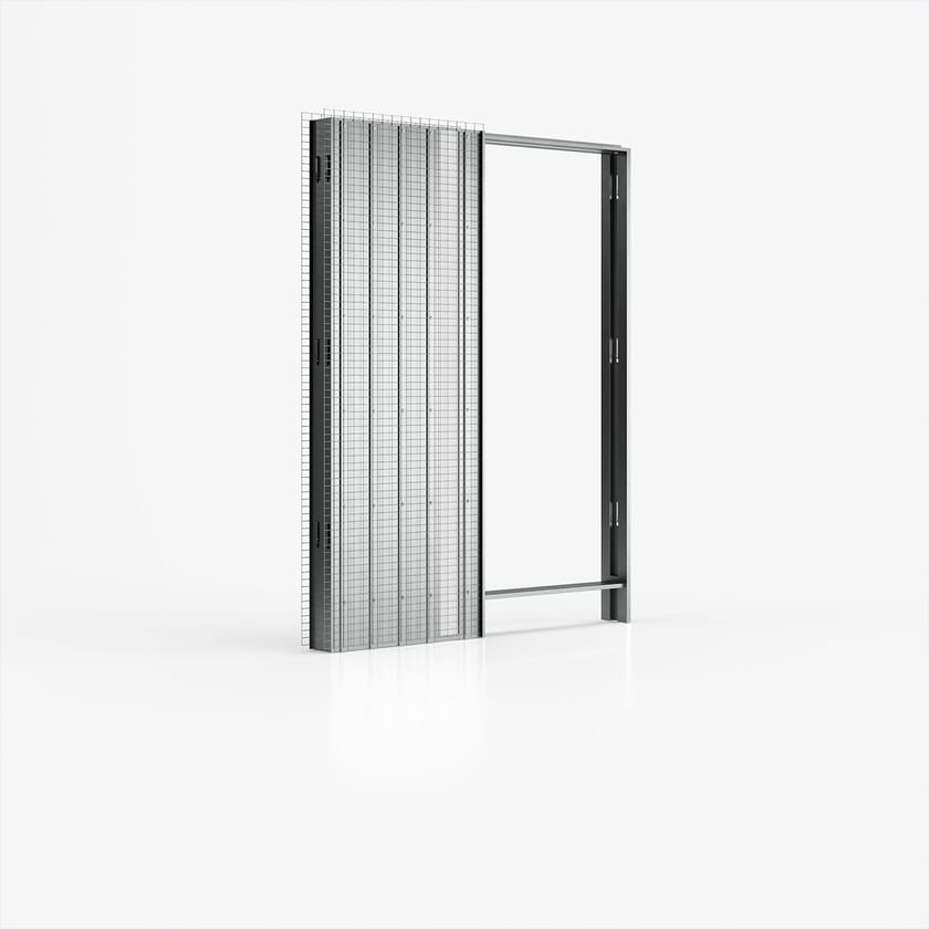 LUMINOX single Sliding counter frame with electrical boxes By Ermetika