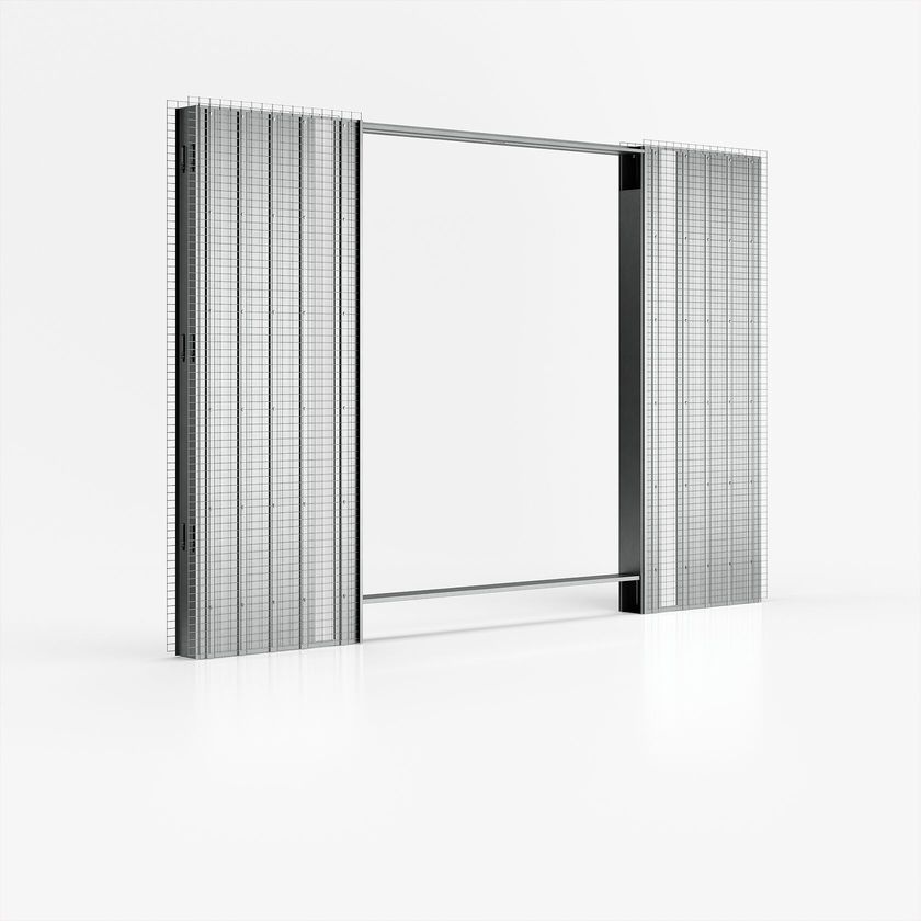 LUMINOX single Sliding counter frame with electrical boxes By Ermetika