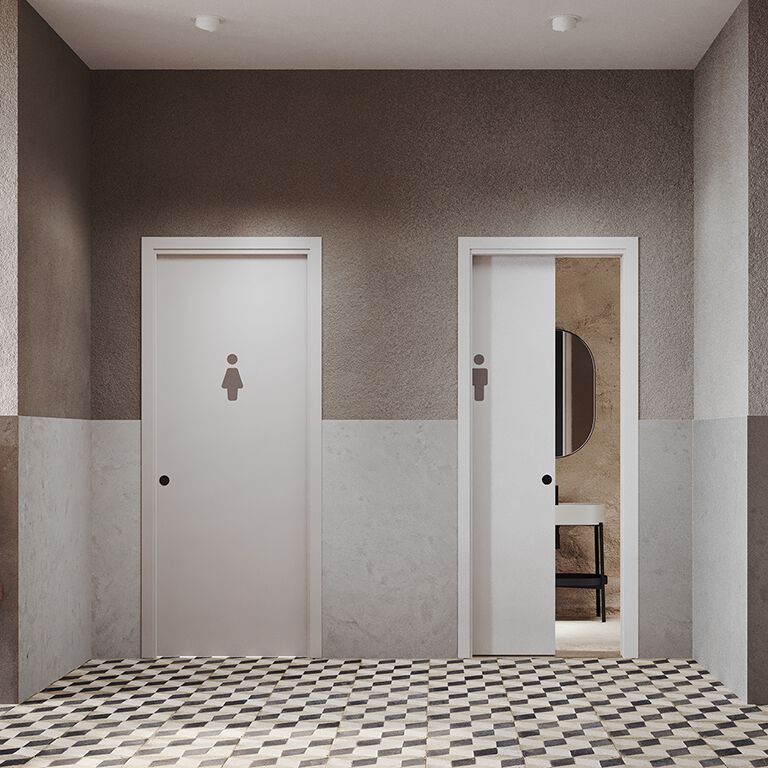 UNICO EVO Two sliding doors in opposite directions By Ermetika