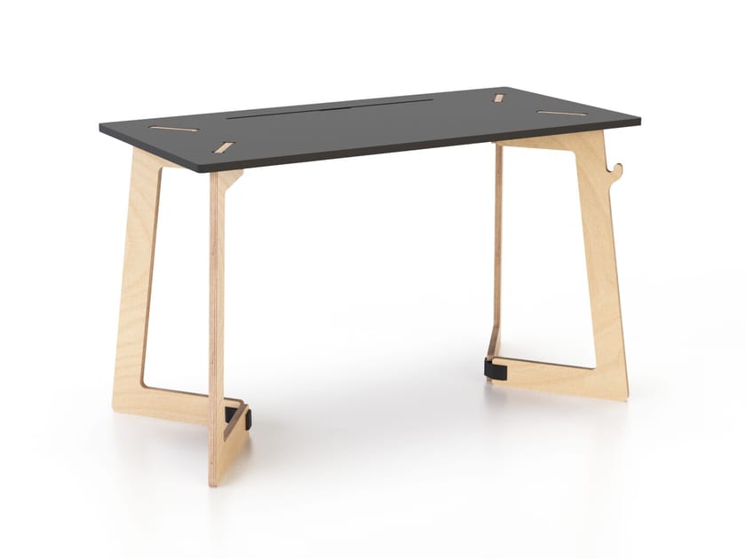 KARYA DESK SMALL Rectangular workstation desk with cable management By ...