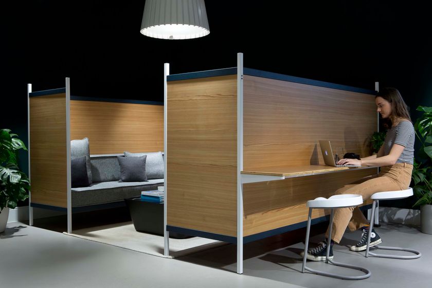 GRID U-SHAPE Modular office booth By Established&Sons