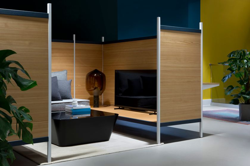 GRID U-SHAPE Modular office booth By Established&Sons