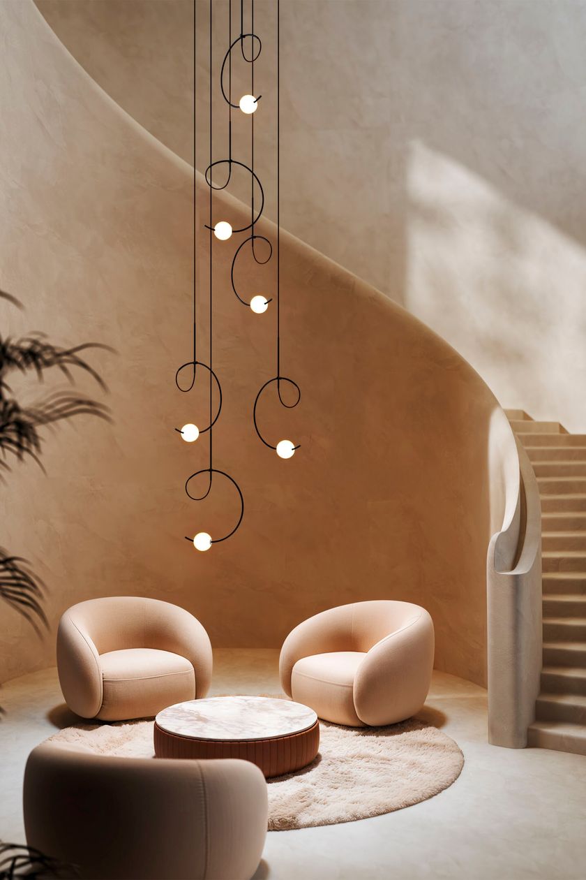 LOOP LED glass pendant lamp By Estiluz