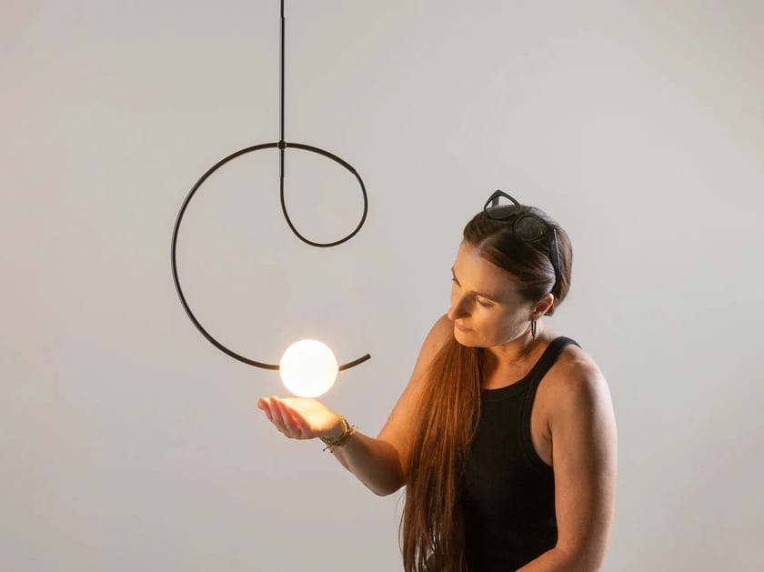 LOOP LED glass pendant lamp By Estiluz