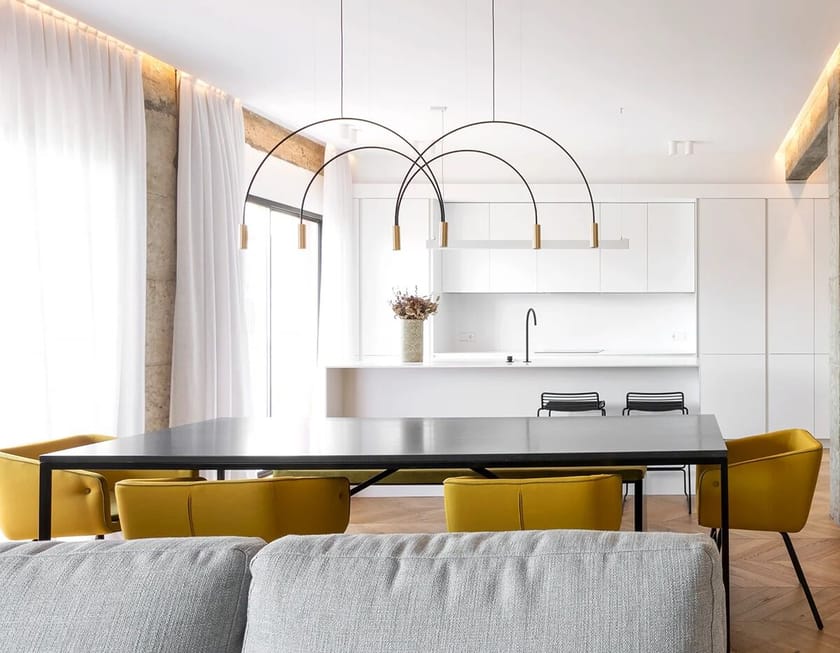 VOLTA LED aluminium chandelier By Estiluz