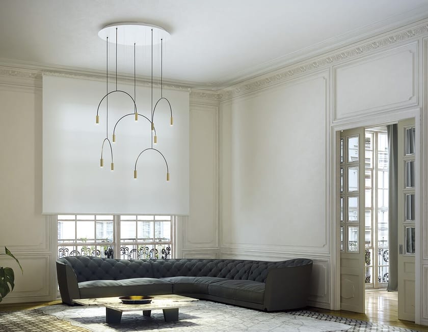 VOLTA LED aluminium chandelier By Estiluz