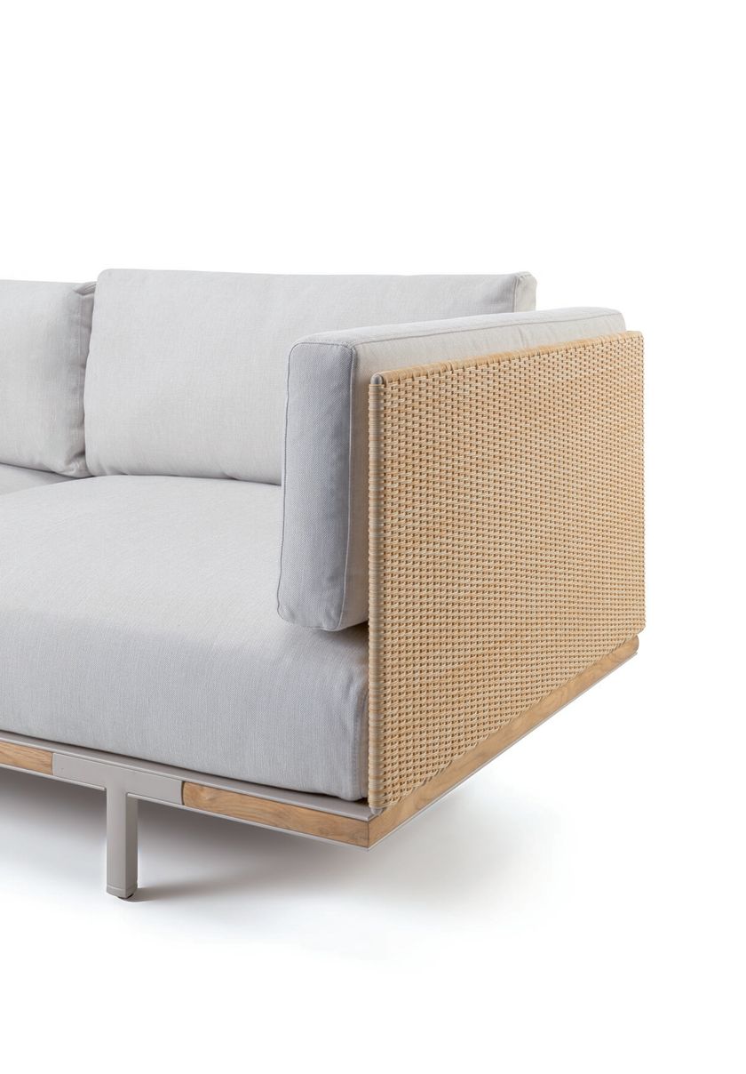 BAIA NATURAL 3 seater wood fibre garden sofa By Ethimo | design ...