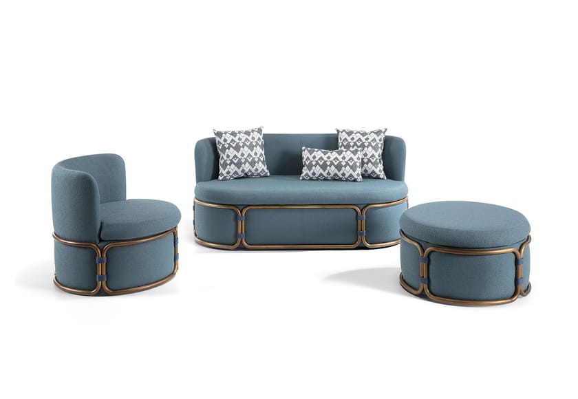 ROTIN 2 seater fabric sofa By Ethimo | design Zanellato/Bortotto