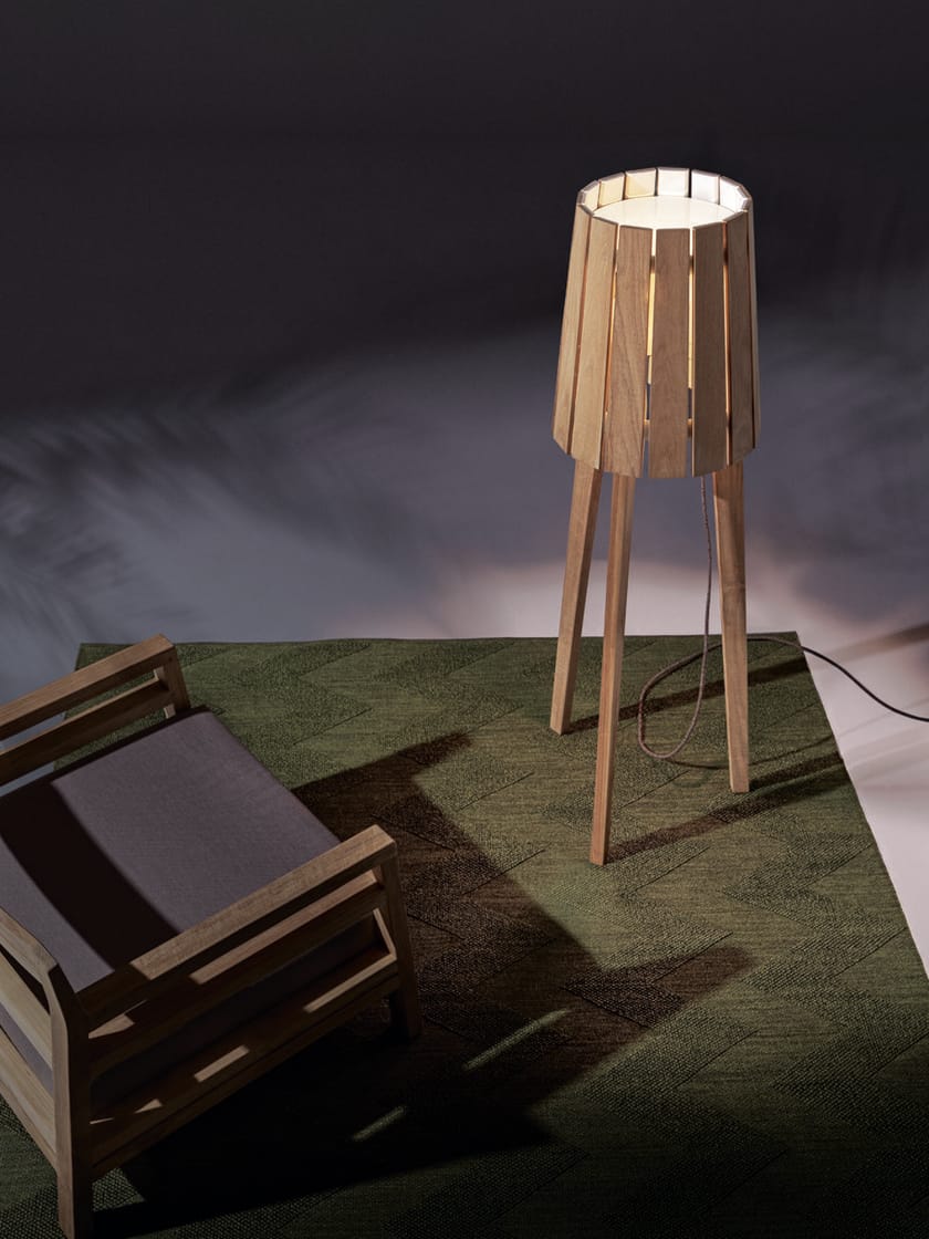 WOODY Floor lamp By Ethimo | design Marc Sadler