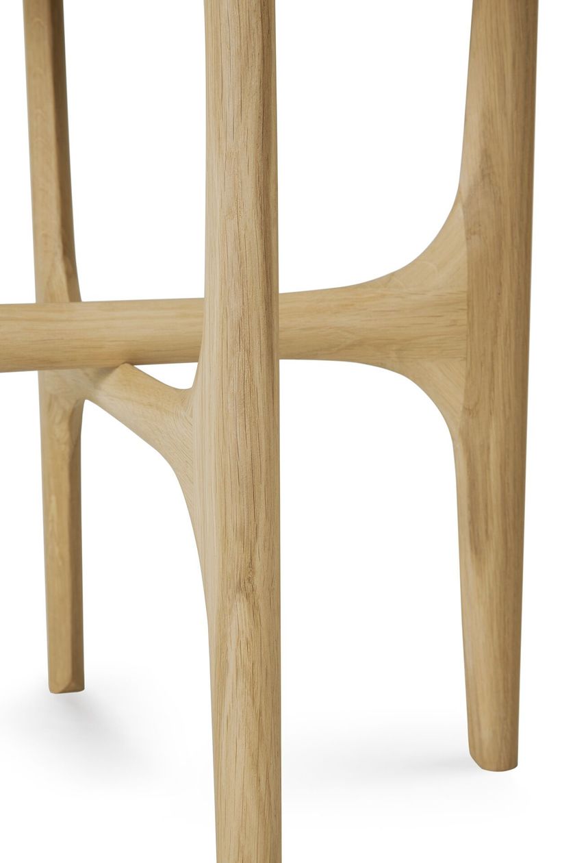 PI Round oak high side table By Ethnicraft | design Alain Van Havre